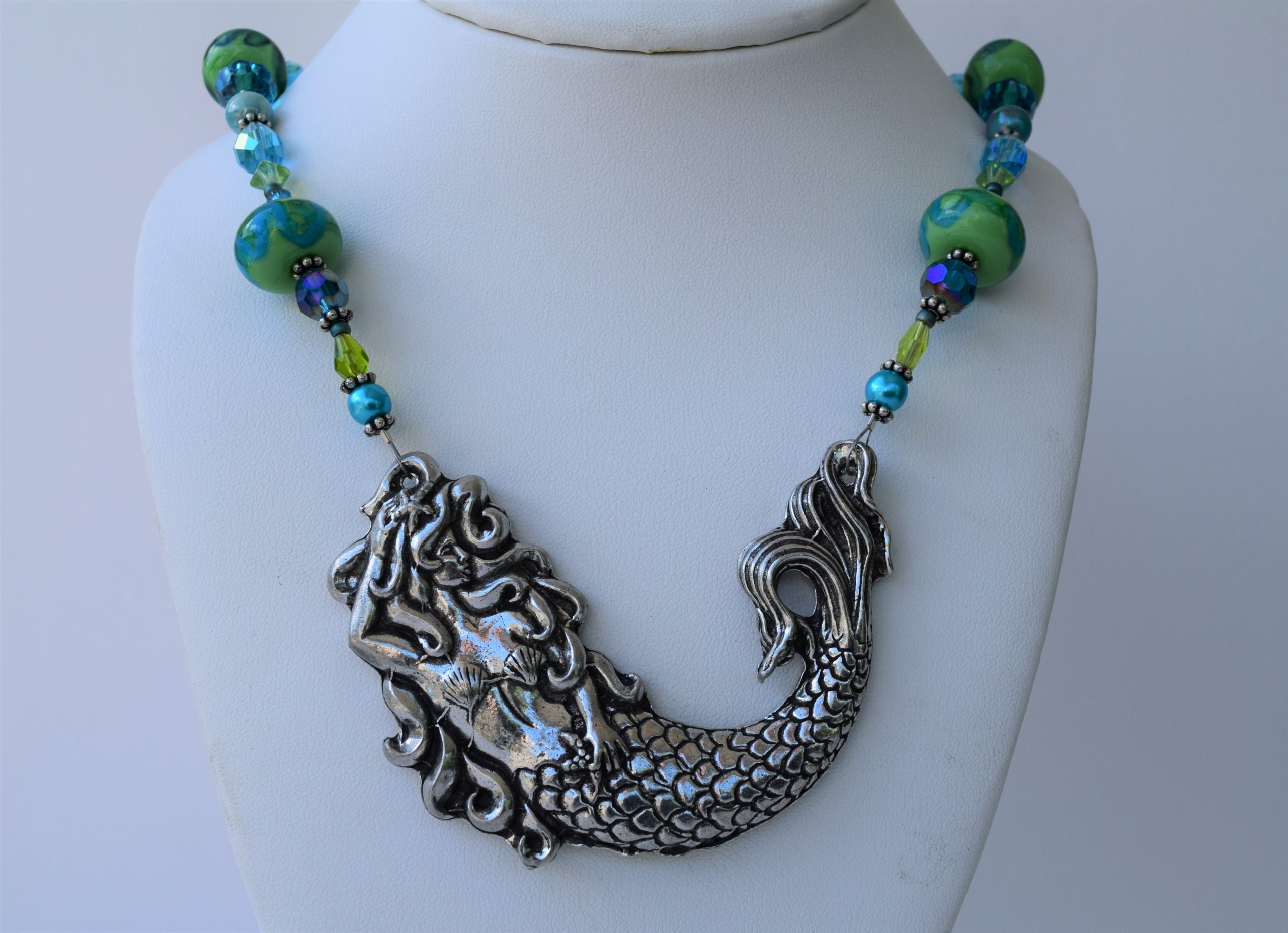 Mermaid Necklace - Unique Pewter