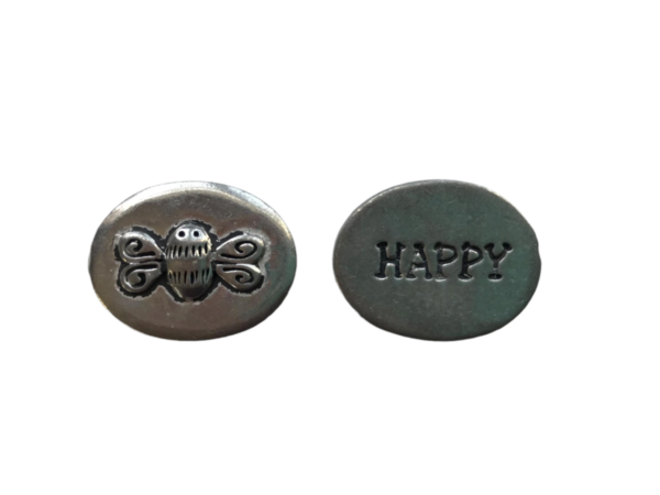 Bee (Happy) Pocket Token - Unique Pewter