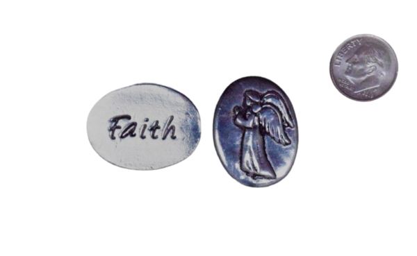 Angel (Faith) Pocket Token - Unique Pewter
