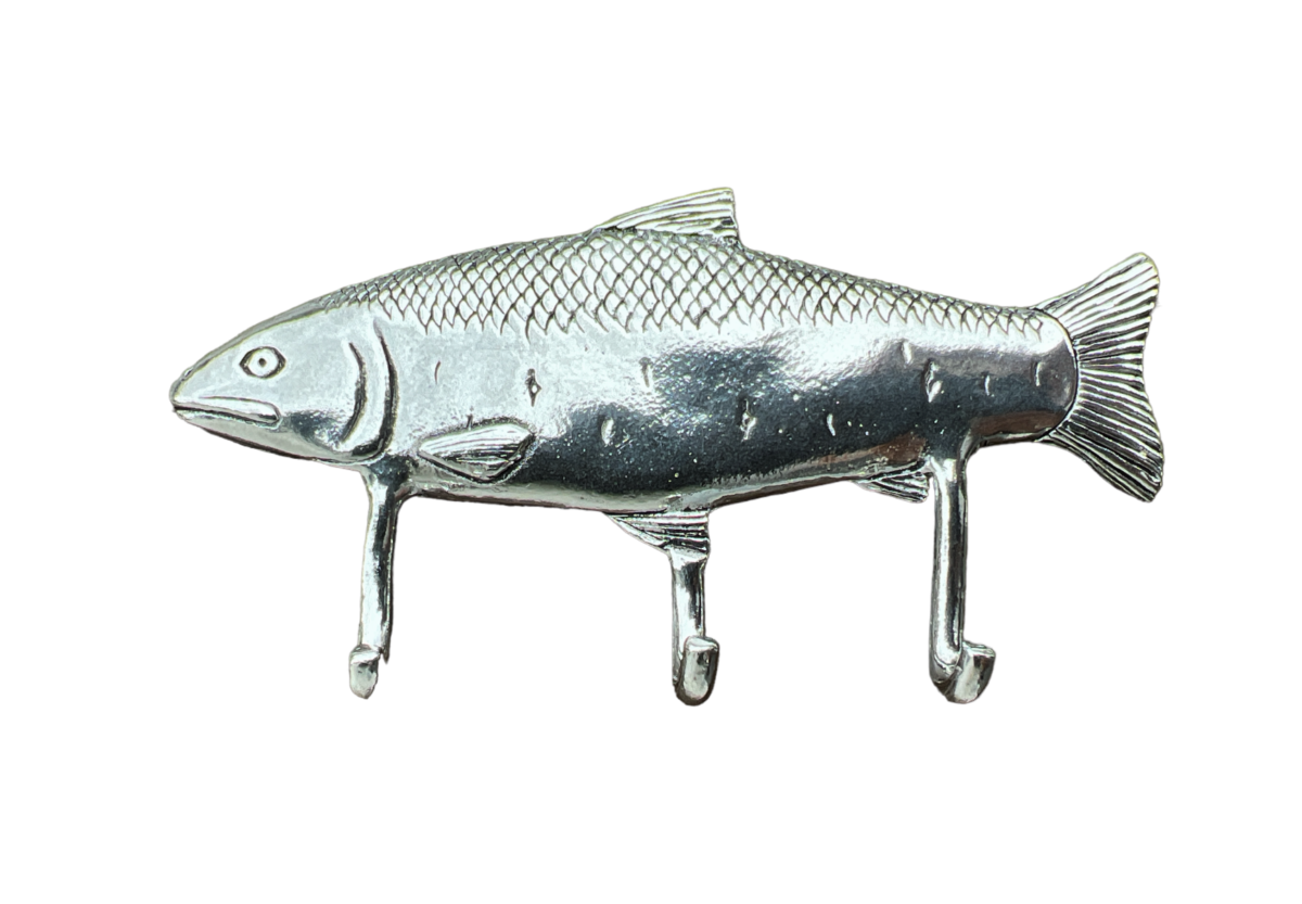 Pewter Trout Fish key Holder - Unique Pewter