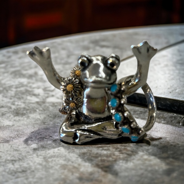 Frog Ring Holder, 3D - Unique Pewter